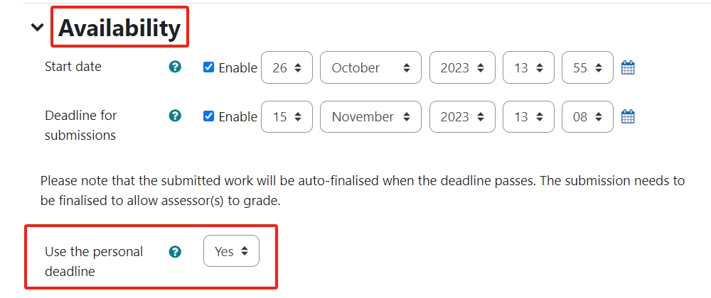 Double-marking Assignment - Use personal deadlines - Knowledge Base